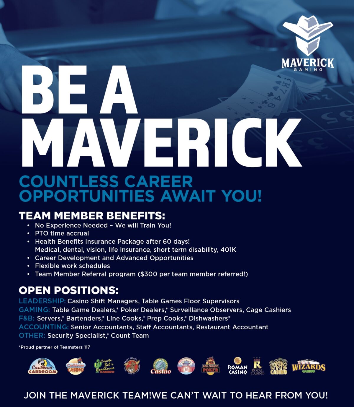 Careers - Maverick Gaming Washington