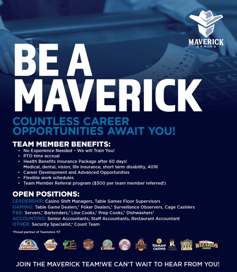 Careers - Maverick Gaming Washington