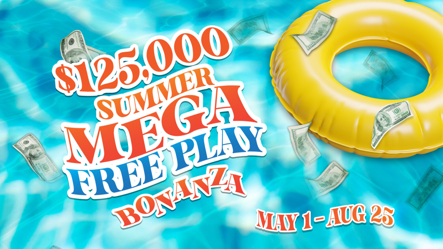 $125,000 Summer Mega Free Play Bonanza – Wendover Nugget Hotel and Casino